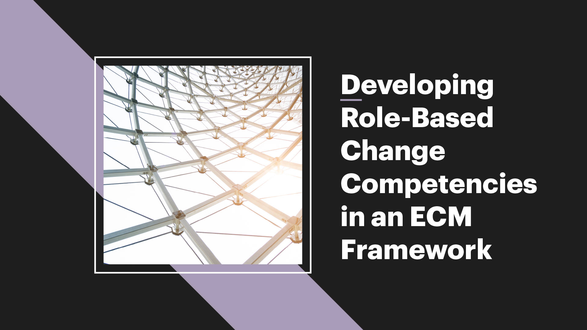 Developing Role-Based Change Competencies in an ECM Framework | and Change